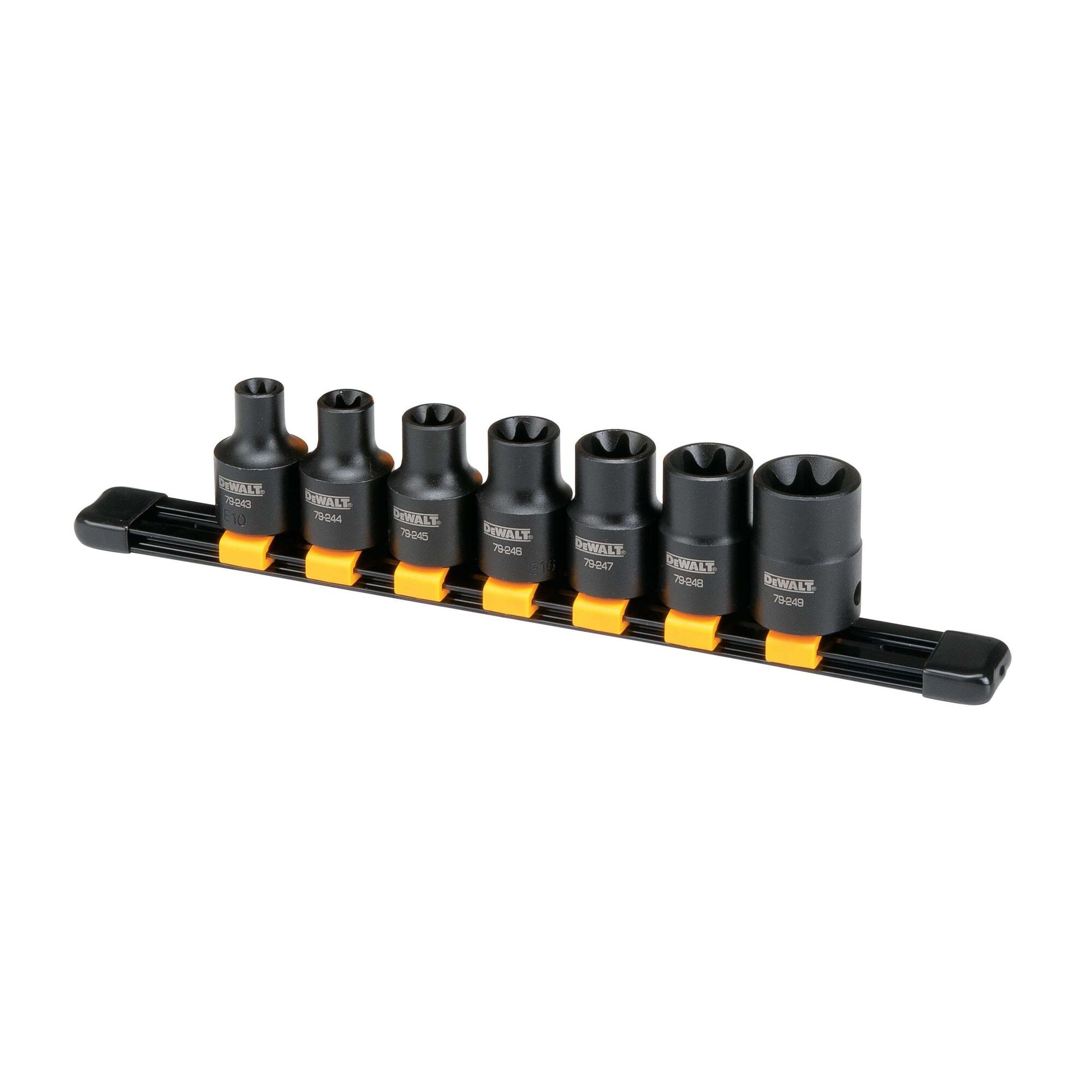 DeWalt 1/2 in Drive Internal Torx Impact Socket Set (7 pc) (DWMT19260 ...