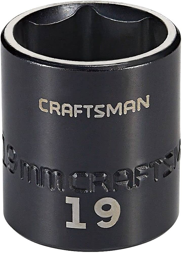 Craftsman 3/8-in Drive 19mm Metric Impact Shallow Socket (CMMT15847 ...