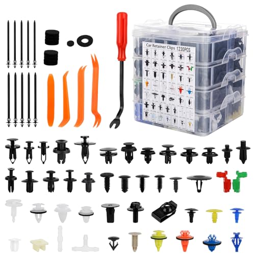 JNLK 1365Pcs Car Push Retainer Clips Body Clips Plastic Fasteners Kit ...