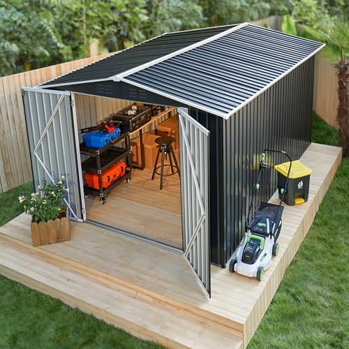 Polar Aurora 8 x 12 FT Outdoor Storage Shed, Metal Garden Shed with ...
