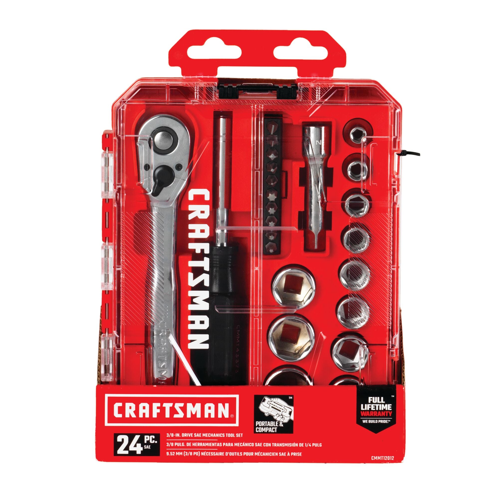 Craftsman 3/8-in Drive 6 Point SAE Mechanics Tool Set (CMMT12012 ...