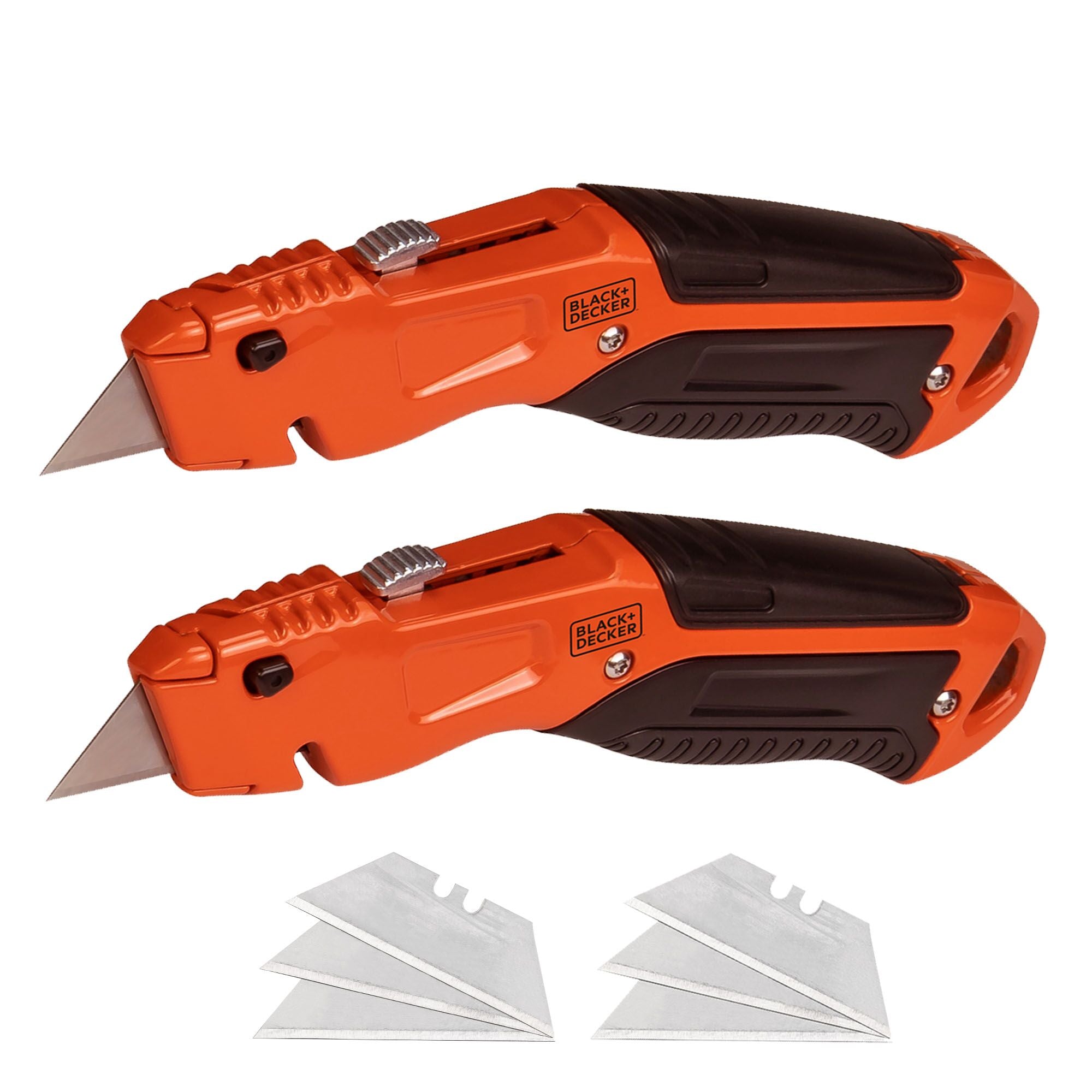 Black & Decker Retractable Utility Knife, Quick-Change Blade (2-Pack ...