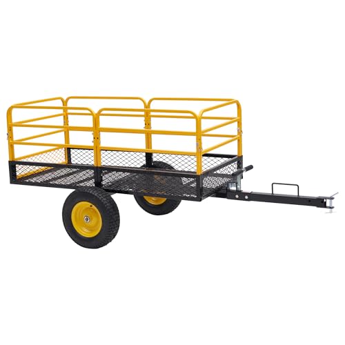 Jocisland Heavy Duty Garden Utility Trailer, 1500 Lbs 20 Cu.Ft ATV UTV ...