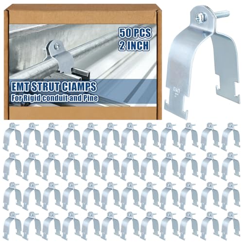 Landhoow 50 Pcs Emt Pipe Universal Strut Clamps Strut Channel Accessory ...