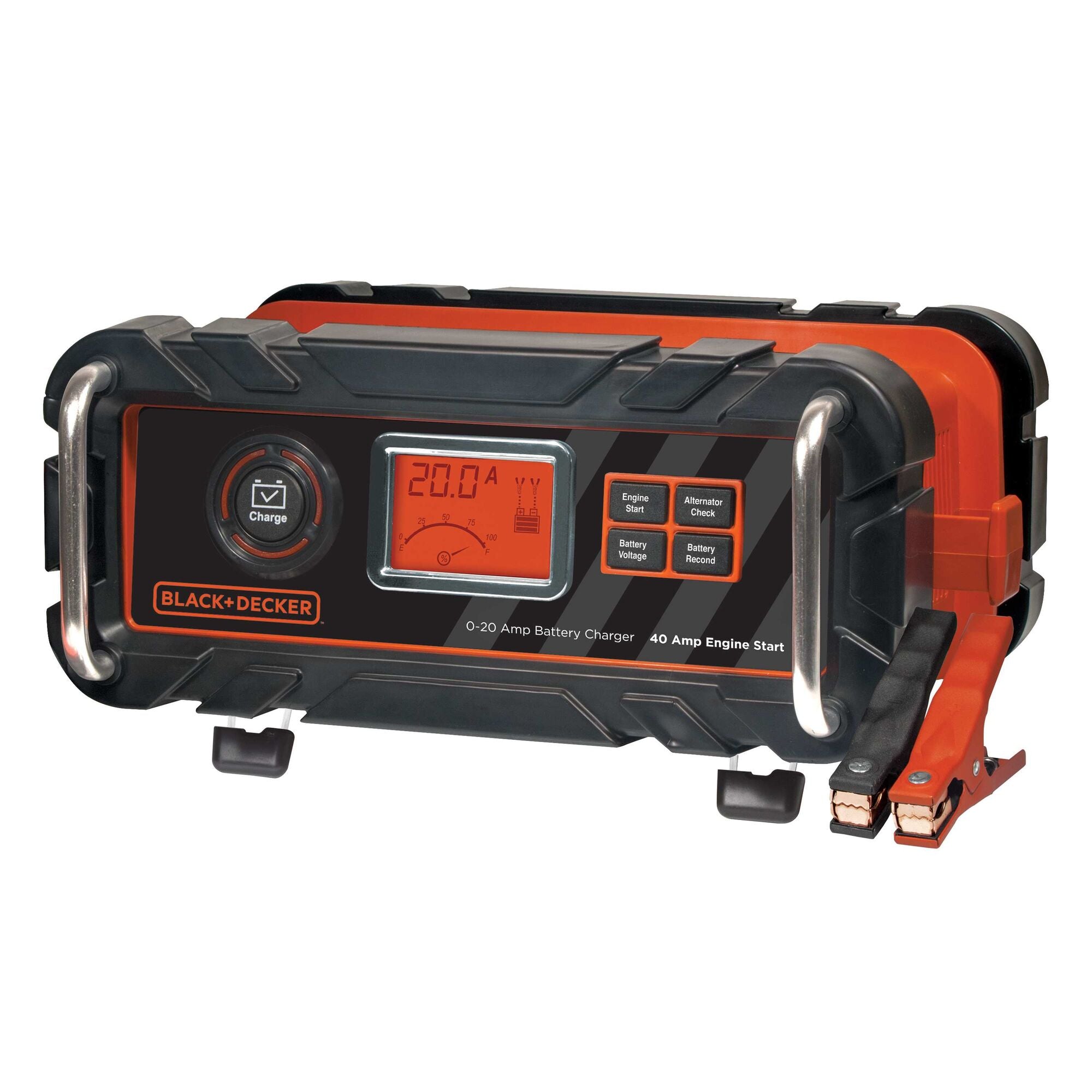 Black & Decker 25 Amp Bench Battery Charger with 75 Amp Engine Start ...