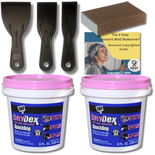 Handy Dandy Drywall Repair Kit Bundle with DAP Drydex Spackling Pink ...