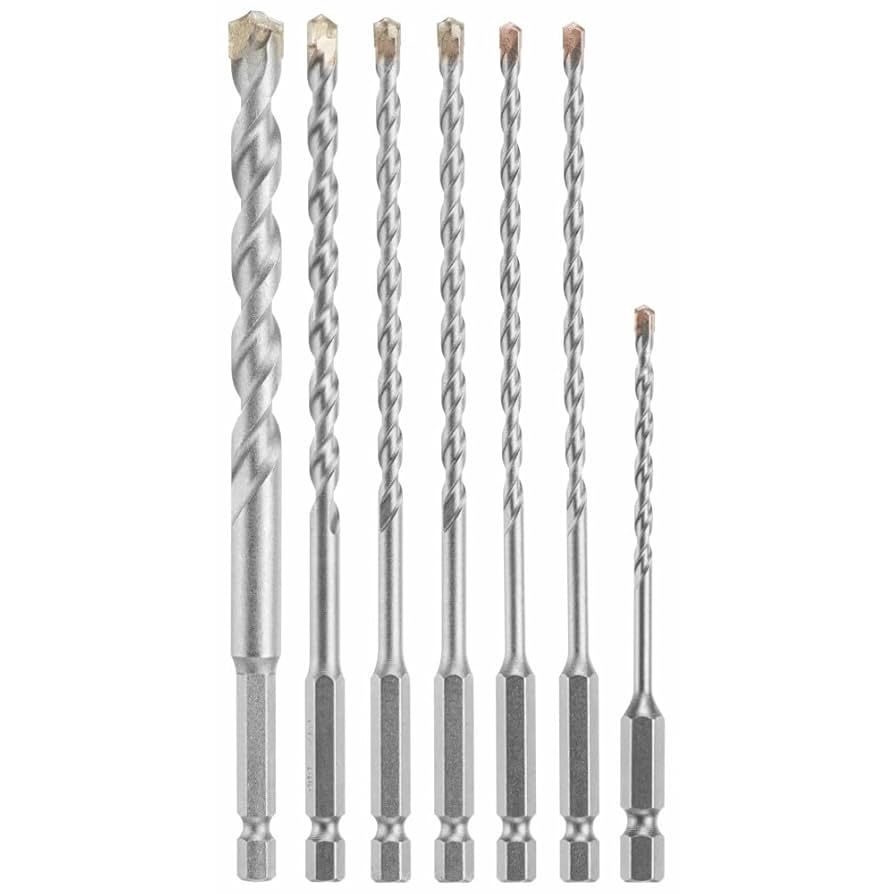 Bosch 7 pc. Hex Shank Hammer Drill Masonry Bit Set (LBHXS7U) - Toolstash
