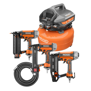 Ridgid 6 Gallon Air Compressor and 3-Tool Pneumatic Combo Kit (R69603FK ...