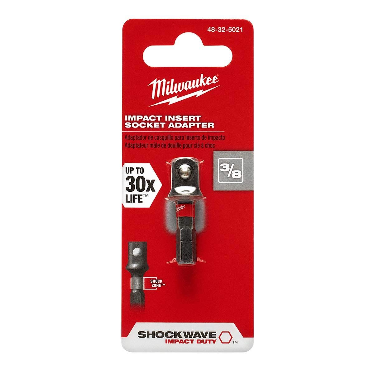Milwaukee Shockwave Impact Insert Socket Adapter (48-32-5021) - Toolstash