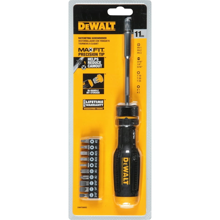 DeWalt MAX FIT® Ratcheting Multi-Bit Screwdriver Set (DWHT68002 ...