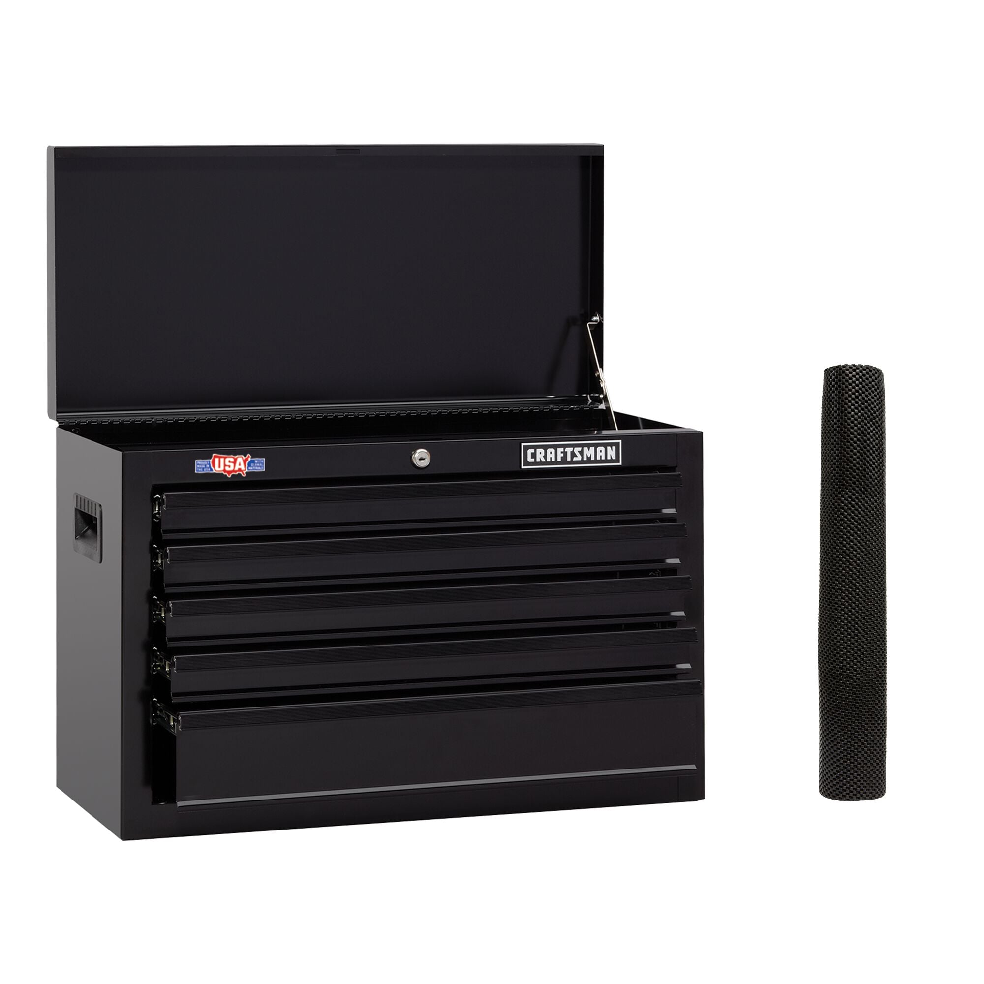 Craftsman Tool Chest With Drawer Liner Roll, 26-Inch, 4 Drawer, Black ...