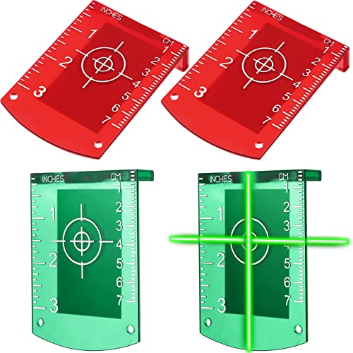 TOODOO 4 Pieces Laser Targets Magnetic Floor Laser Targets Plate Laser ...