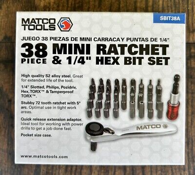 Matco 1/4" Drive Mini Ratchet and Bit Set (SBIT38A) - Toolstash