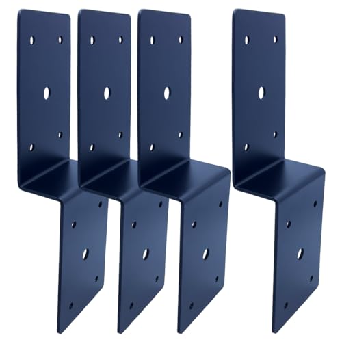 Jouray 4 PCS Heavy Duty Steel Z Brackets 6" Post to Beam Support,Double ...