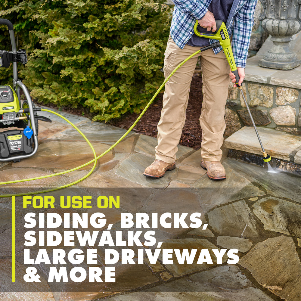 Ryobi 3000 PSI 1.1 GPM Brushless Electric Pressure Washer with 12 ...