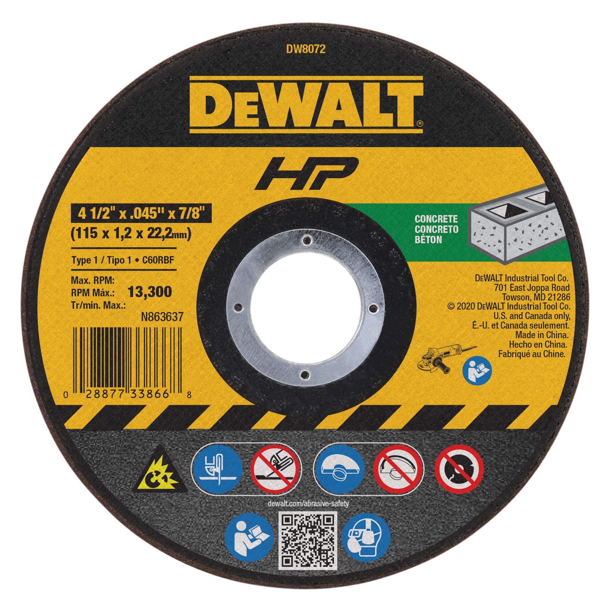 DeWalt High-Performance Concrete Cutting Wheels (DW8072) - Toolstash