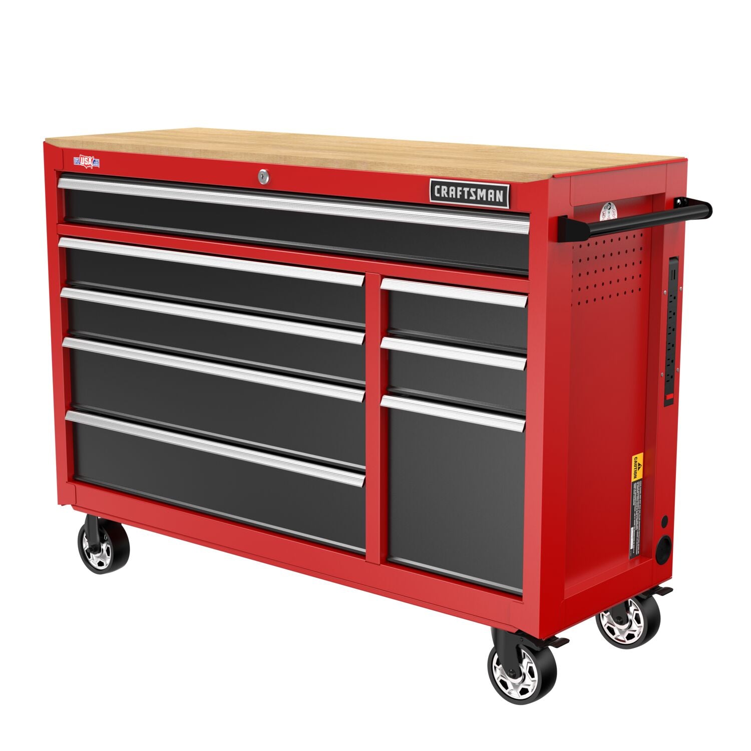 Craftsman S2000 Series 52-in W 8-Drawer Steel Rolling Workstation ...