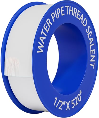 D-NYX Teflon Tape 1 Roll 1/2 Inch(W) X 520 Inches(L),Water Pipe Sealing ...