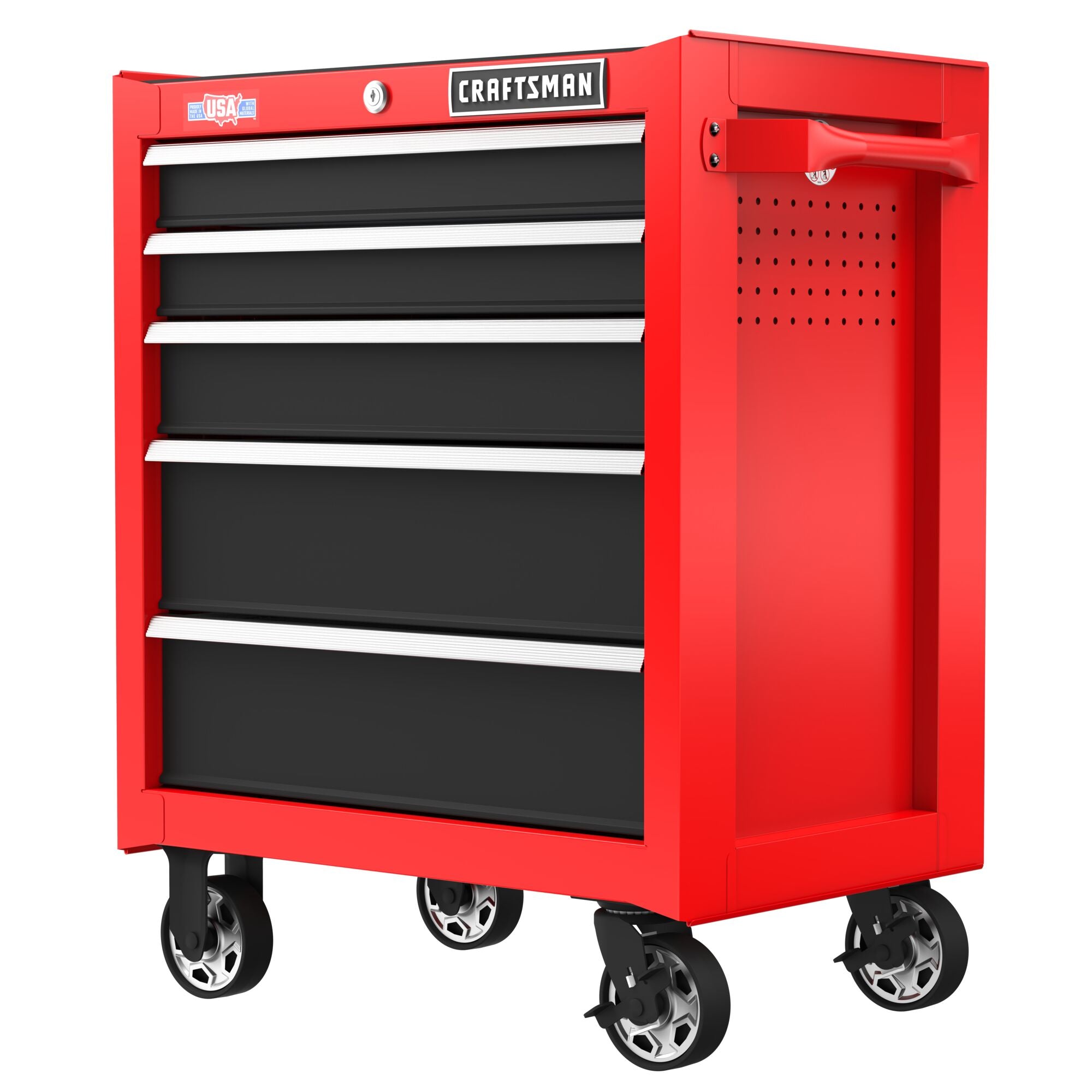 Craftsman 26 in 5-Drawer Rolling Tool Cabinet (CMST98264RB) - Toolstash