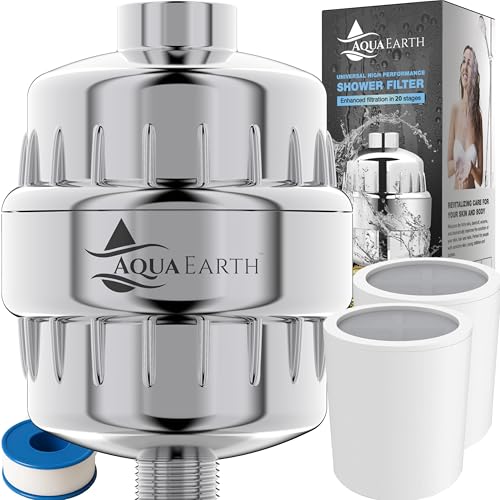 Aqua Earth Shower Filter For Hard Water Removes Chlorine Fluoride ...