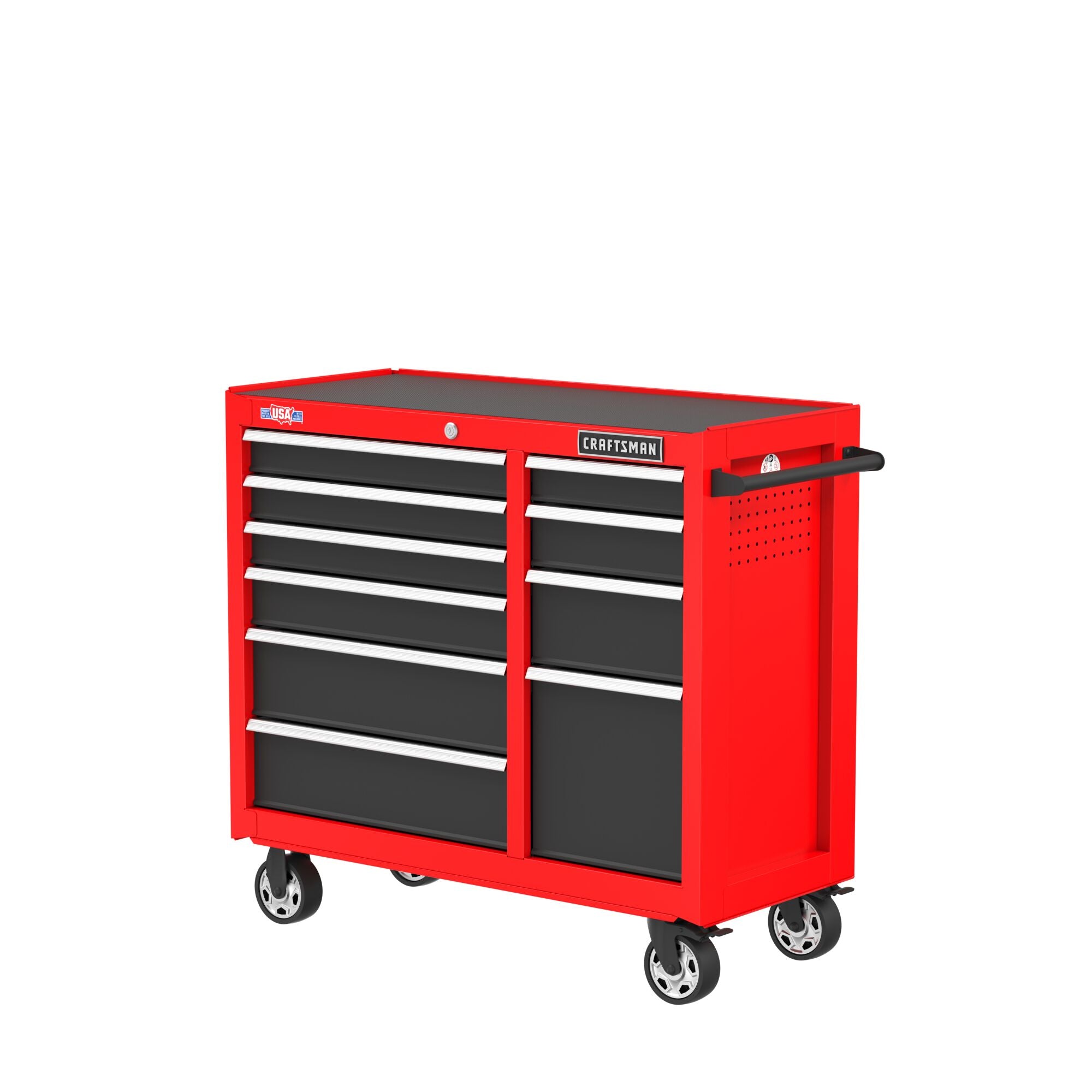 Craftsman 41 in 10-Drawer Rolling Tool Cabinet (CMST98270RB) - Toolstash
