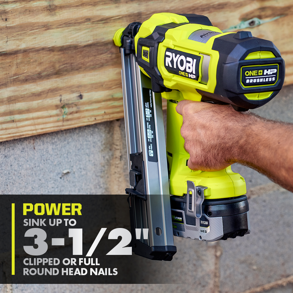Ryobi HP Brushless AirStrike 30° Framing Nailer (PBL350B) - Toolstash