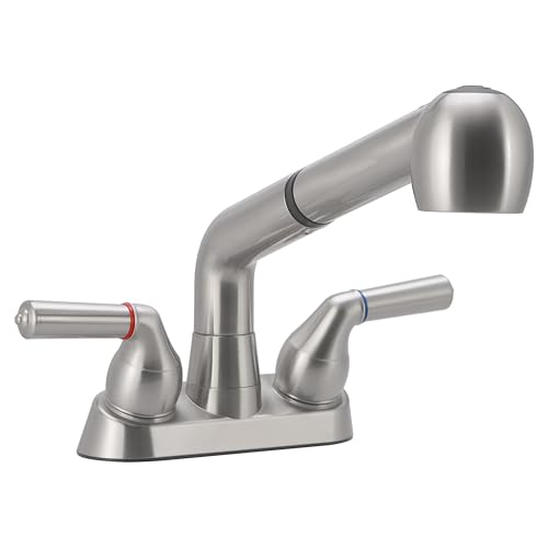 Awelife Utility Sink Faucet, Laundry Room Faucet with Pull Out Sprayer ...