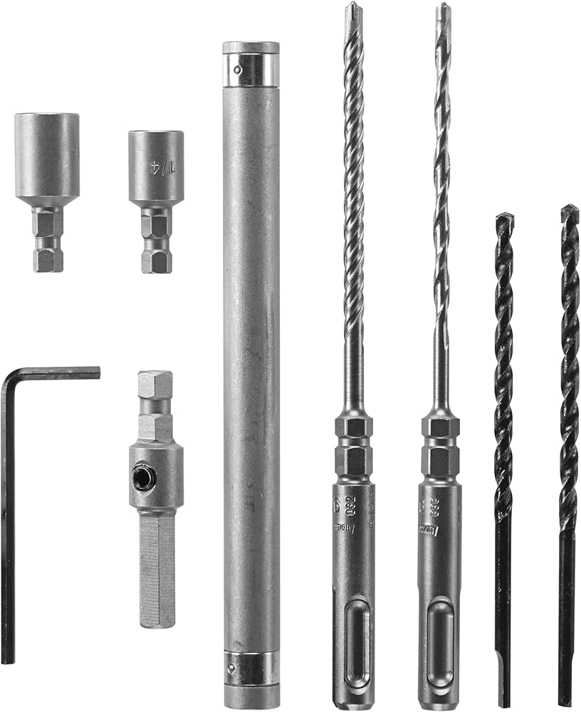 Bosch 9 pc. SDS-plus Universal Concrete Screw Installation Kit (TCHC9 ...