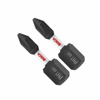 Bosch 1-inch driven impact insert bit, Phillips #1 (2-pack) (ITDPH1102 ...