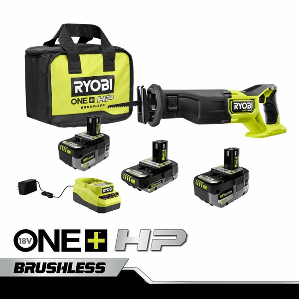 Ryobi Lithium High Performance Starter Kit with Brushless Reciprocating ...
