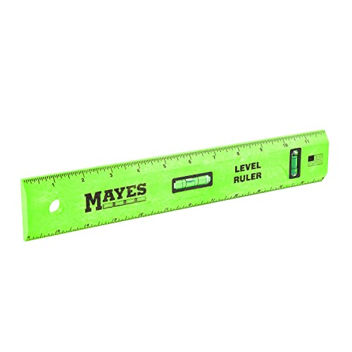 MAYES 10742 Polystyrene Level Ruler 12", Precision Measuring and ...