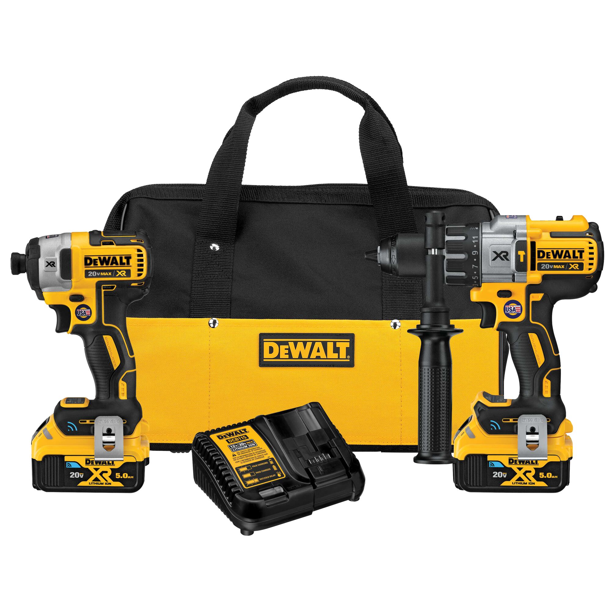 DeWalt Tool Connect 20V MAX 2-Tool Combo Kit with Bluetooth Batteries ...