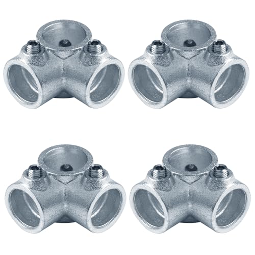 eoere 4 PCS Galvanized Steel Structural Pipe Fitting Fits 1" Nominal ...
