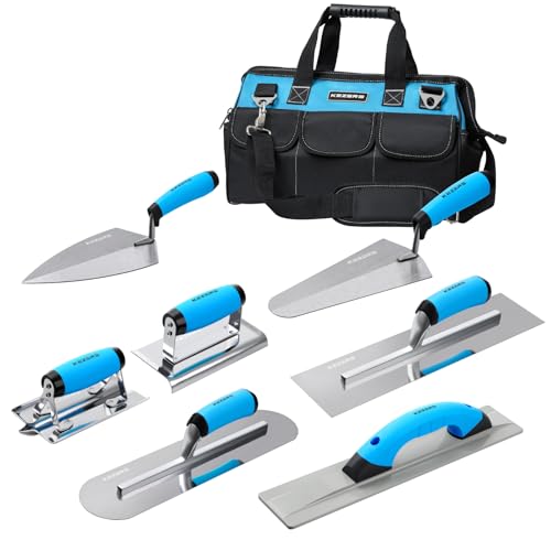 KEZERS 8-in-1 Concrete Finishing Tools Kit: Magnesium Float, Finishing ...