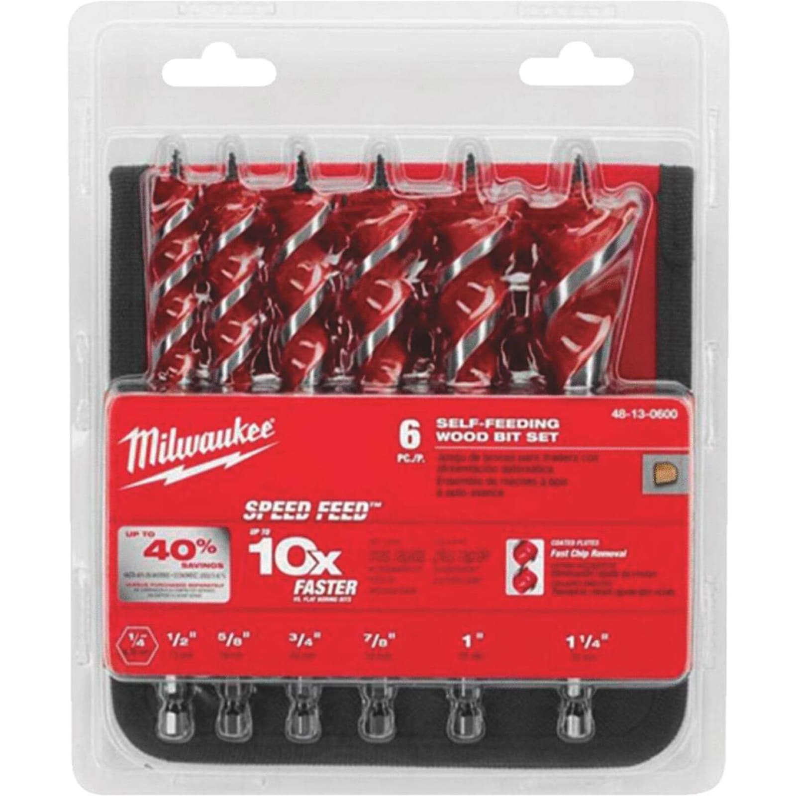 Milwaukee 6 1/2" Speed Feed Wood Bit Set (48-13-0600) - Toolstash