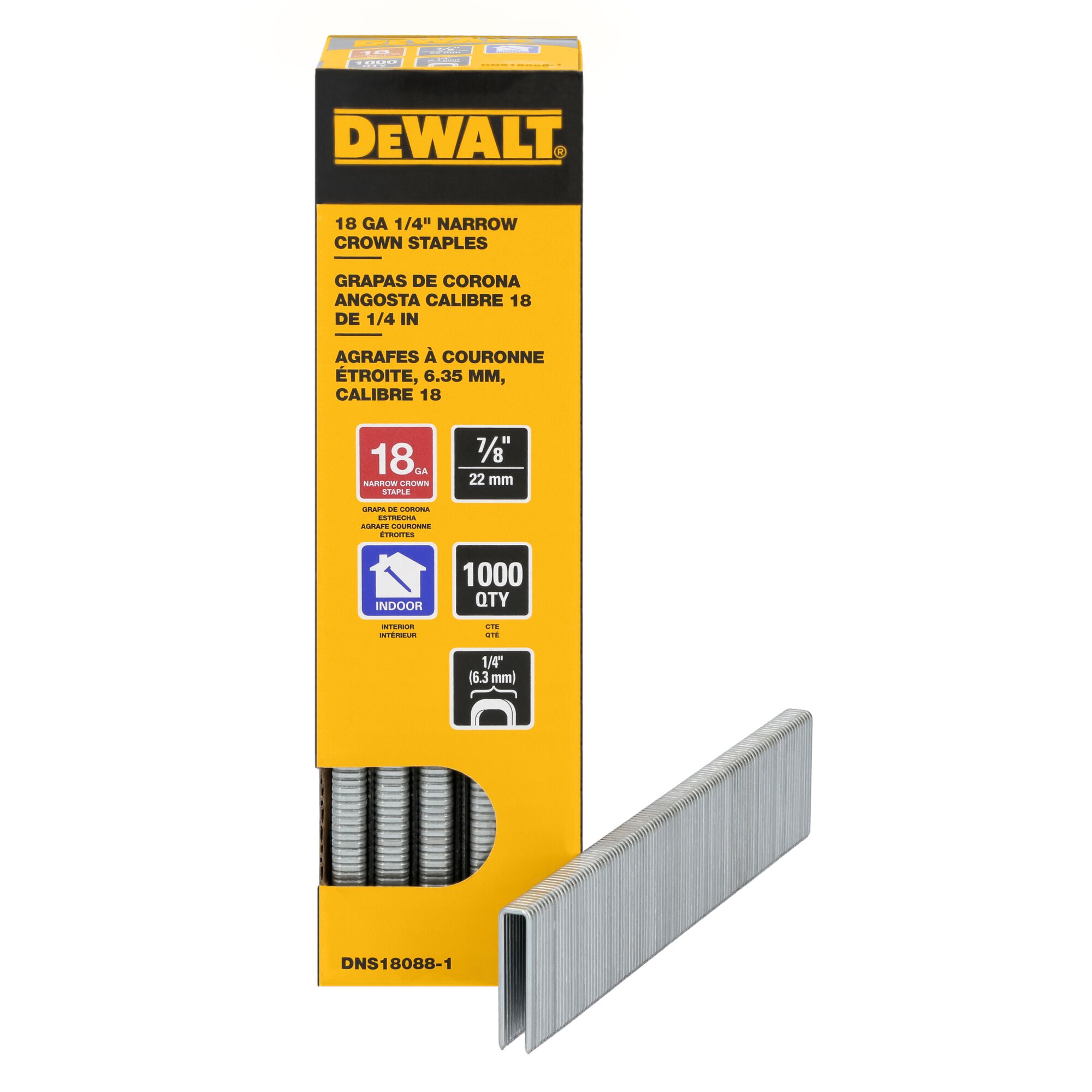 DeWalt Narrow Crown Finish Staples (DNS18088-1) - Toolstash