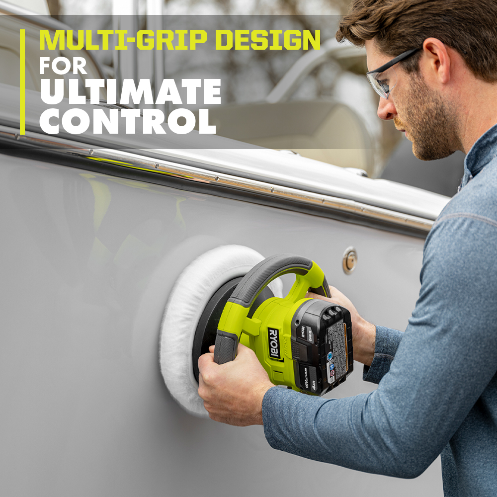 Ryobi 18V ONE+ 10” Variable Speed Random Orbit Buffer Kit (PCL465K1 ...