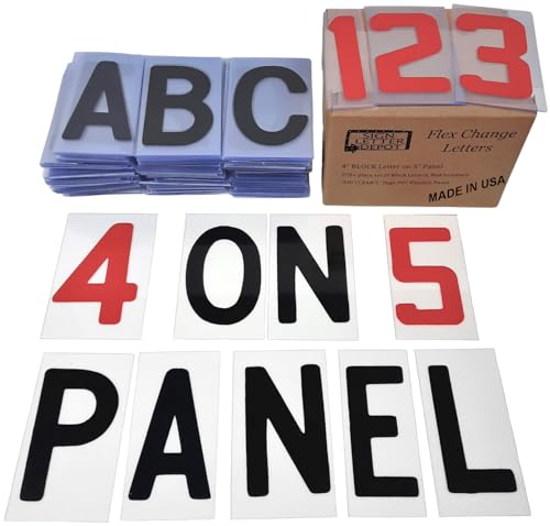 Sign Letter Depot 4" Flex Changeable Sign Letters on 5" Clear Panels ...