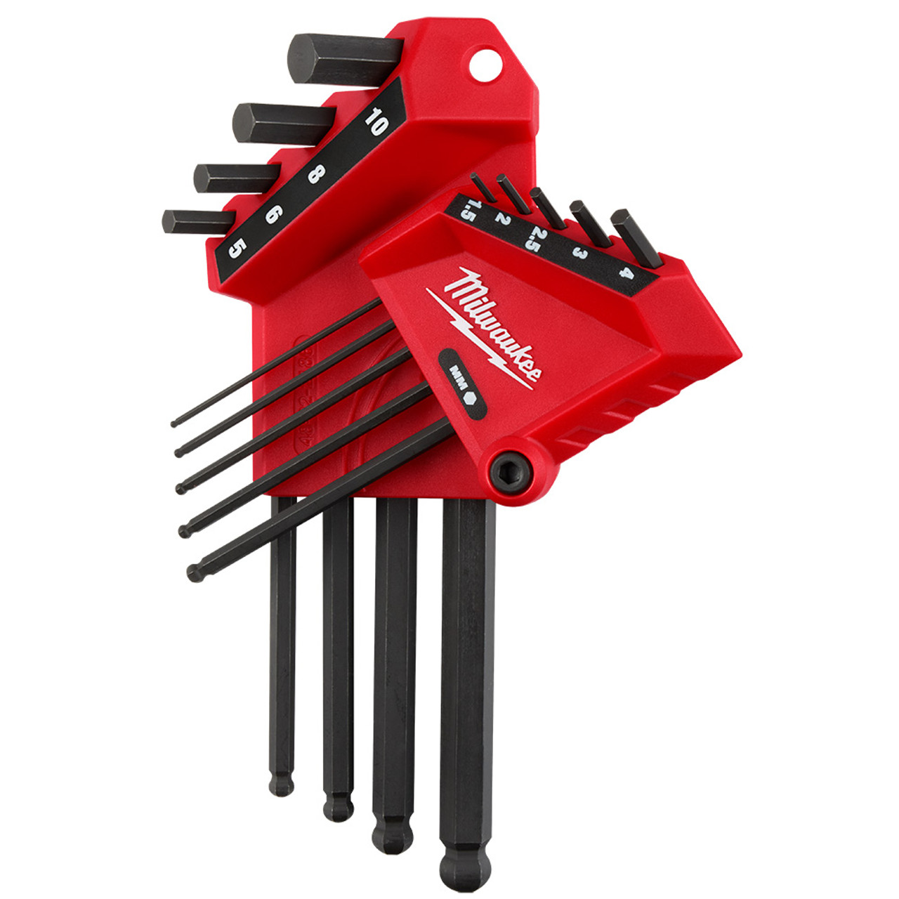 Milwaukee 9-Key Ball End L-Key Set - Metric (48-22-2186) - Toolstash