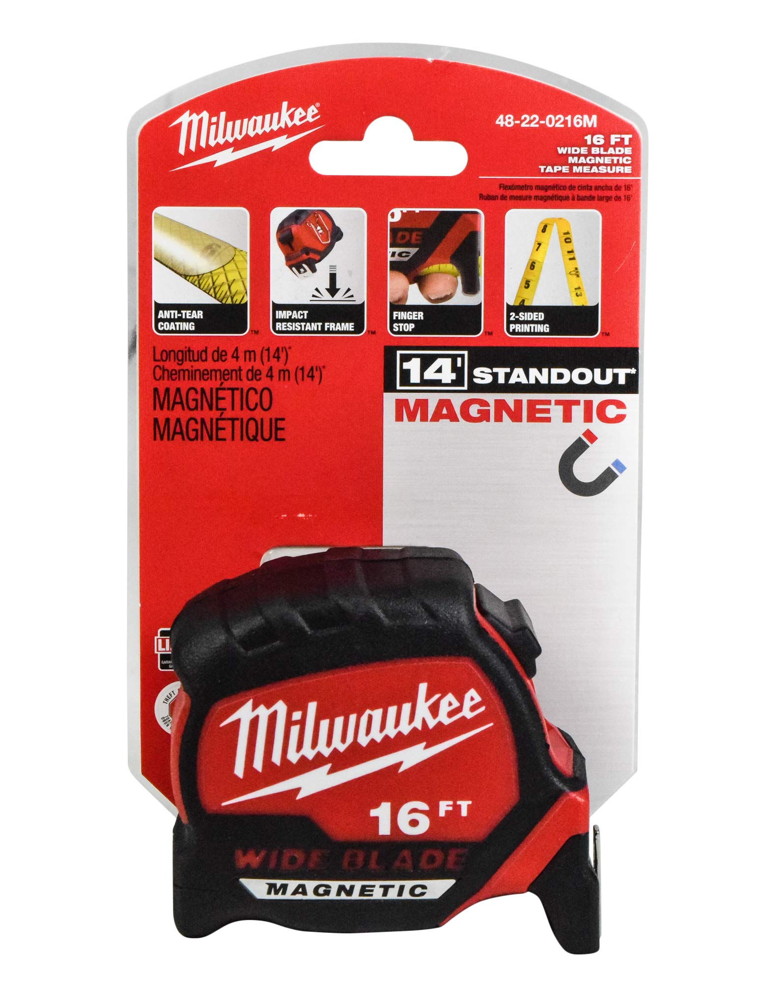 Milwaukee Wide Blade Magnetic Tape Measure (48-22-1216M) - Toolstash